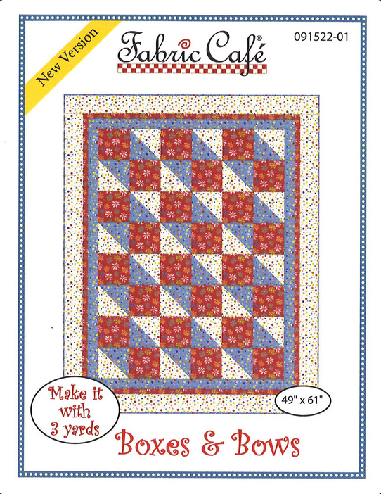 Nine Patch, 3 Yard Quilt Pattern by Fabric Cafe | Hummingbird Sewing